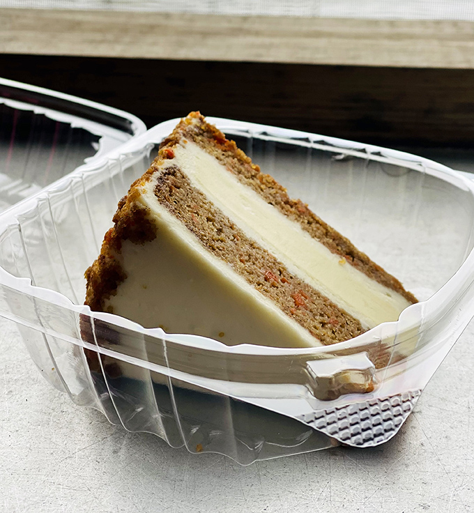 Layer upon layer of sweet conspiracy. This carrot cake cheesecake hybrid is what happens when desserts decide to form a delicious alliance.