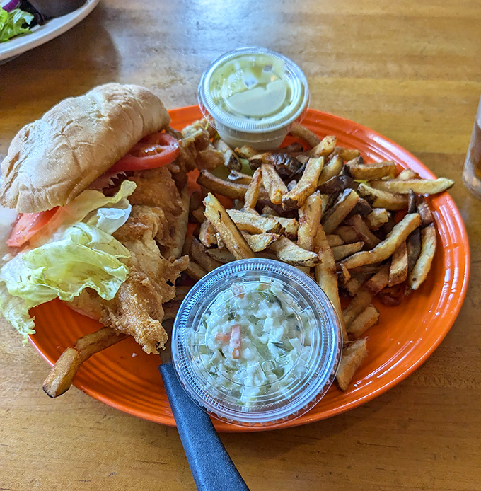 This catfish sandwich brings Southern comfort to Ohio, with crispy fish and homemade slaw creating the perfect textural tango.