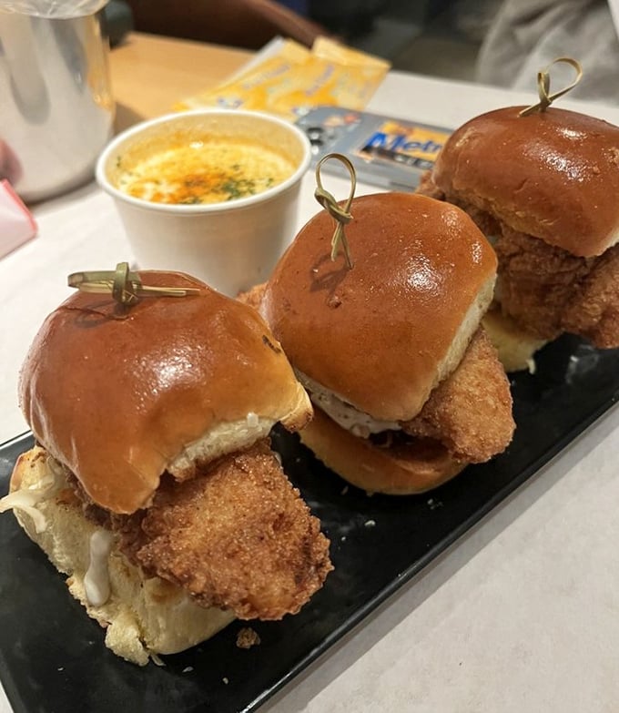 Catfish sliders that could convert even the most stubborn seafood skeptic&mdash;crispy, flaky, and nestled in pillowy buns like they were born to be there.