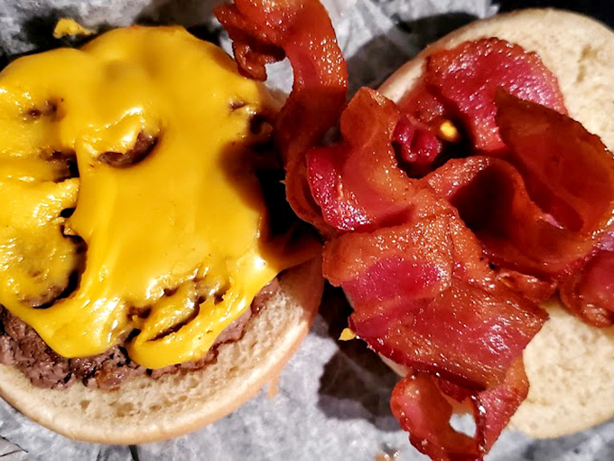 A cheeseburger that doesn't need fancy toppings or artisanal pretensions&mdash;just perfectly melted American cheese and bacon that means business. Simple. Perfect.