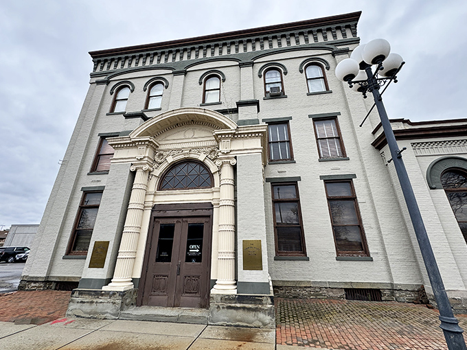 The Chemung Canal Bank Building stands as a testament to when architecture had personality and bank accounts had breathing room.