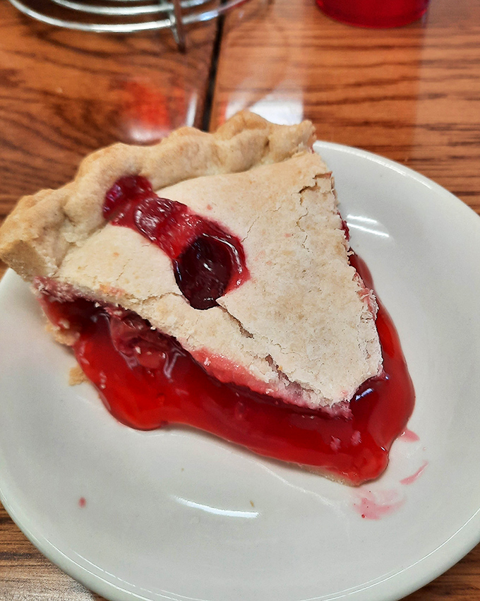 This cherry pie doesn't need a Twin Peaks reference&mdash;it speaks its own delicious language as filling escapes like sweet lava.