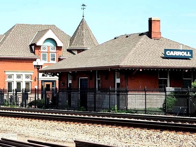Carroll's historic train depot stands as a brick-and-mortar reminder of the town's railroad roots. This architectural gem has witnessed more heartfelt goodbyes and welcomes than a Hallmark movie marathon.