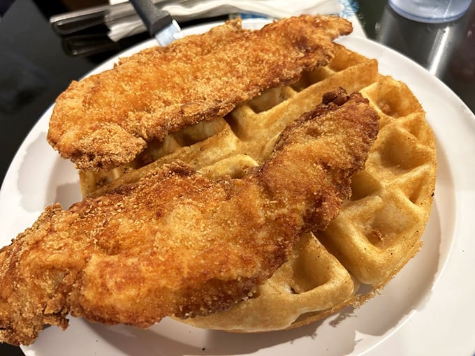 The chicken and waffle alliance proves that sometimes the best relationships are between foods that have no business being together.