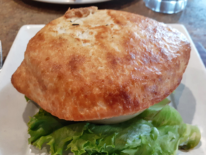 Golden-crusted comfort that whispers, "Cancel your plans for the afternoon." This chicken pot pie doesn't just warm your stomach&mdash;it hugs your soul.