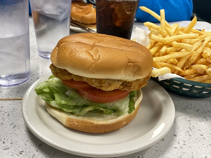 Simplicity executed flawlessly&mdash;crispy chicken, fresh lettuce, and a soft bun. No Instagram filters needed for this genuine classic.