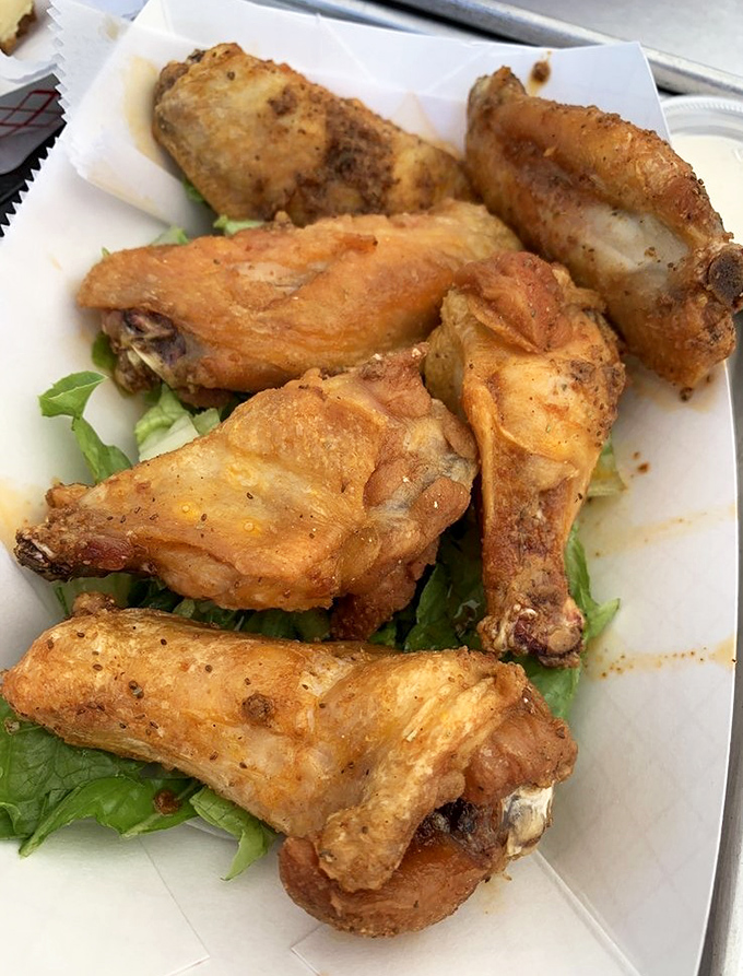 Wings that have clearly earned their wings. Perfectly crispy on the outside, juicy on the inside&mdash;the way chicken wings dream of becoming.