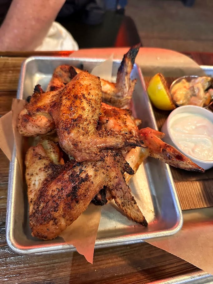 Wings that have clearly been introduced to fire and spice on a first-name basis. No blind date here&mdash;this is a committed relationship.