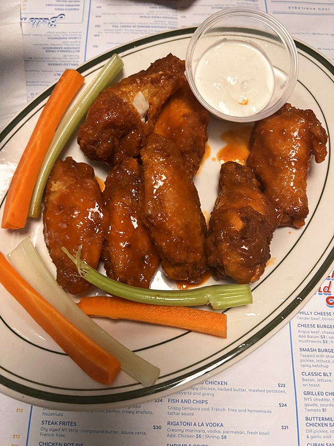 Buffalo wings that don't mess around&mdash;crispy, saucy, and served with the obligatory celery sticks that we all pretend count as vegetables.