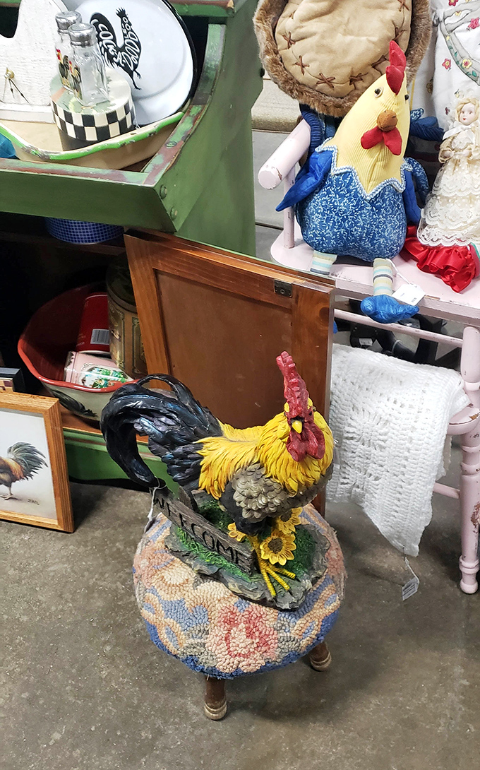 That rooster isn't just farmhouse kitsch—it's strutting into your life with more personality than most modern home decor dares to have.