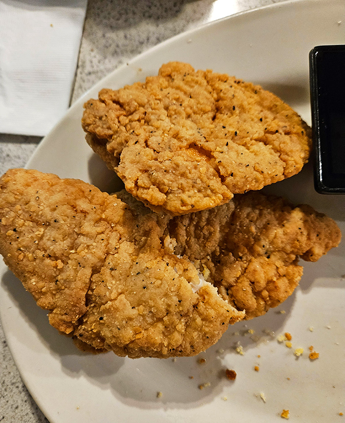 Golden-brown chicken strips with a perfect crunch-to-tenderness ratio. Colonel Sanders would hang up his white suit in defeat after trying these beauties.