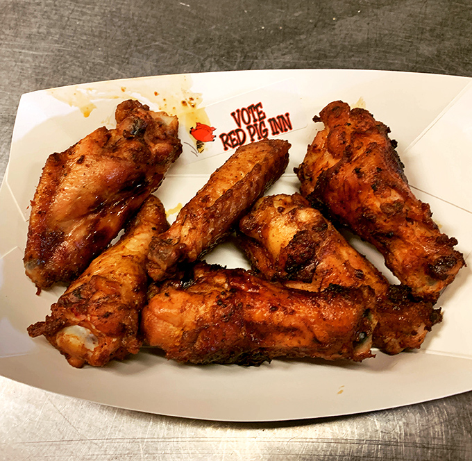 Wings so beautifully caramelized they deserve their own spotlight, possibly their own fan club and merchandising deal.