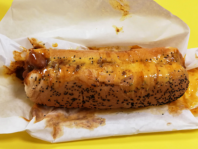The chili cheese dog&mdash;where dignity goes to die and happiness comes to live. Worth every napkin and every sideways glance from your cardiologist.