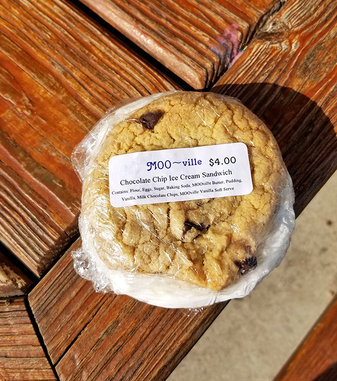 The humble ice cream sandwich gets the MOO-ville treatment &ndash; two perfect cookies embracing homemade ice cream in what can only be described as dessert diplomacy.