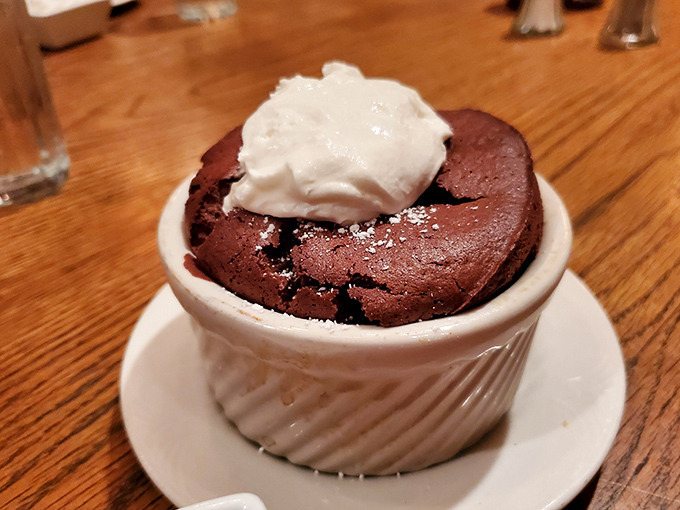This chocolate souffl&eacute; doesn't just rise to the occasion&mdash;it transcends it. A warm, gooey center that's basically dessert nirvana.