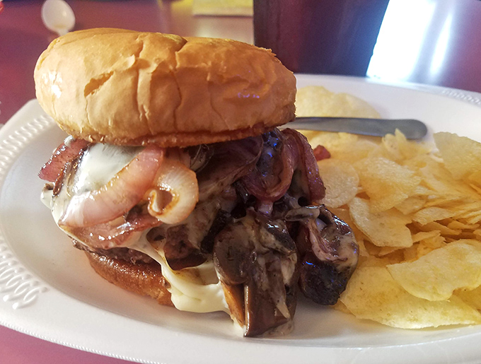 Meet the Rohr Burger&mdash;where mushrooms, onions, and Swiss cheese transform an already excellent patty into something your dreams will revisit.