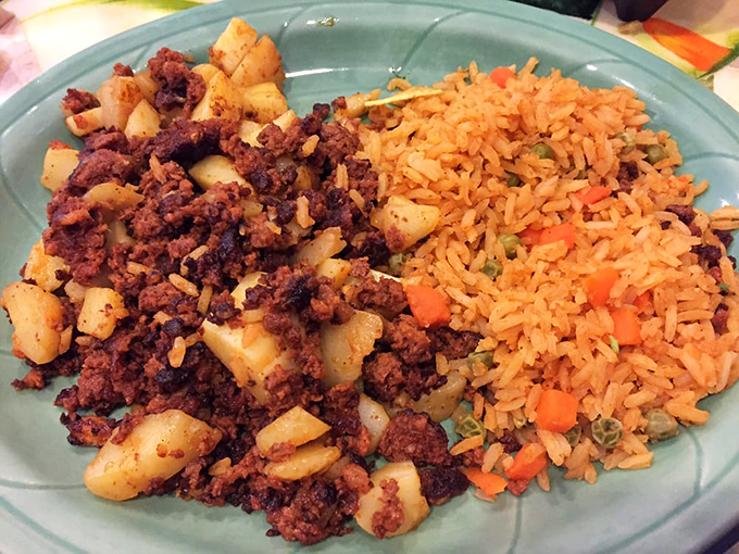 Chorizo con papas: where spicy sausage meets humble potatoes in a flavor marriage that would make even cupid jealous.