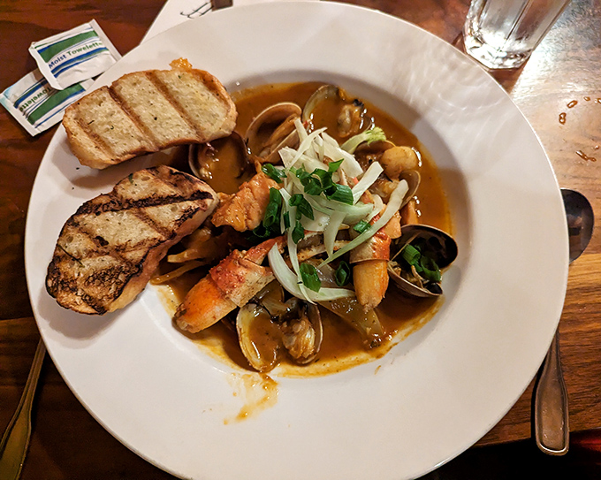 Ocean's bounty in a bowl! This cioppino brings together prawns, mussels, and more in a broth worth bottling.