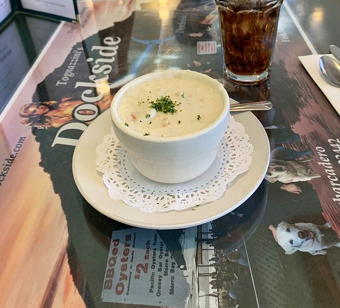 A proper clam chowder should be a hug in a bowl &ndash; this creamy masterpiece delivers comfort with every spoonful.