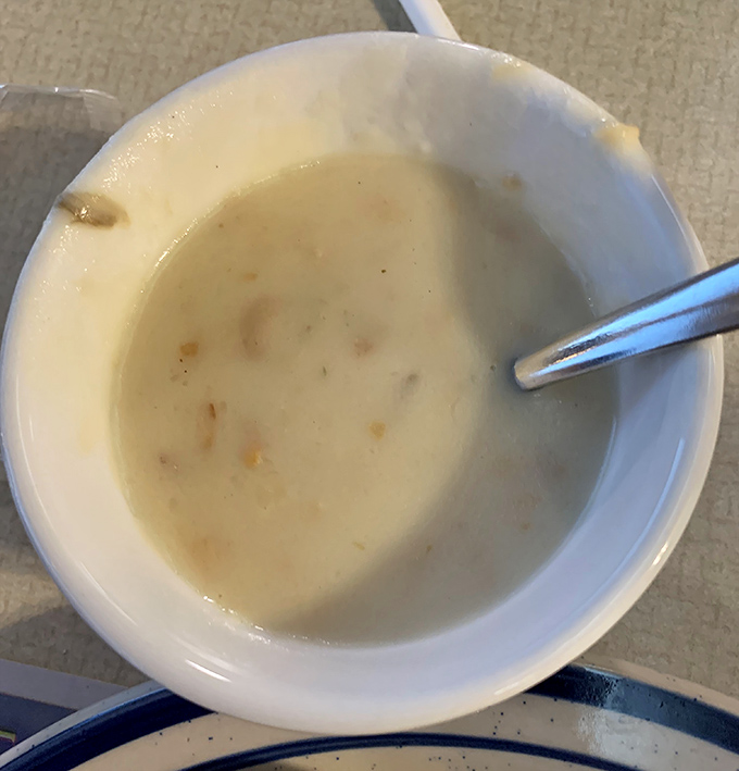 A bowl of creamy soup that whispers, "Go ahead, cancel your afternoon plans." This is the kind of comfort that demands your full attention.