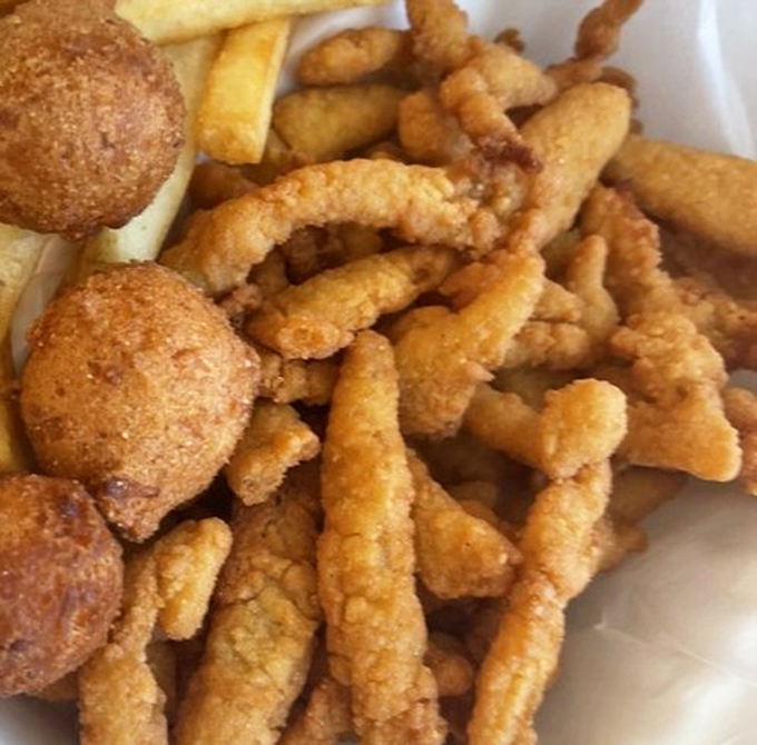 These fried clam strips aren't just food&mdash;they're edible exclamation points, crispy and golden, ready to transport you straight to coastal bliss.