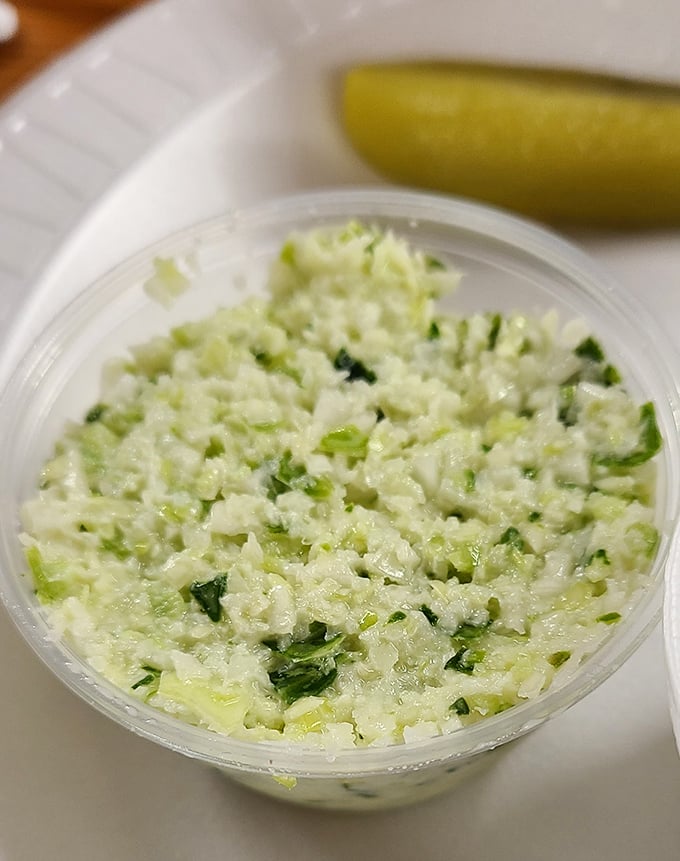 This isn't your grocery store coleslaw. Fresh, crisp, and finely chopped &ndash; the ideal cool counterpoint to smoky barbecue heat.