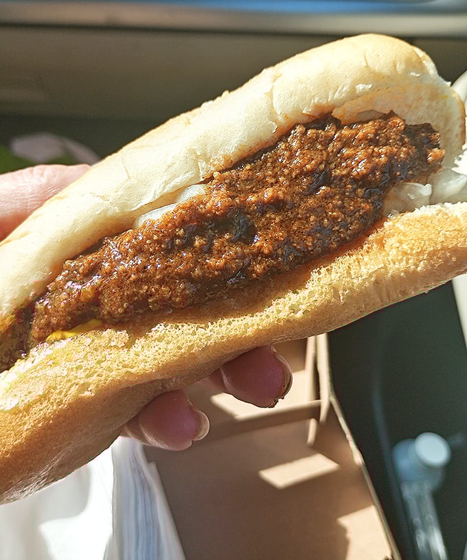Root beer and loaded dogs &ndash; the American dream served on a paper tray. This is what happiness looks like.
