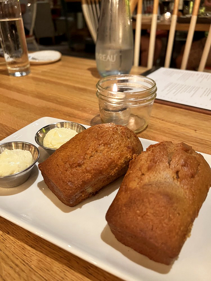 Cornbread that makes Southern grandmothers nervous about their family recipes. That butter is melting faster than my willpower.