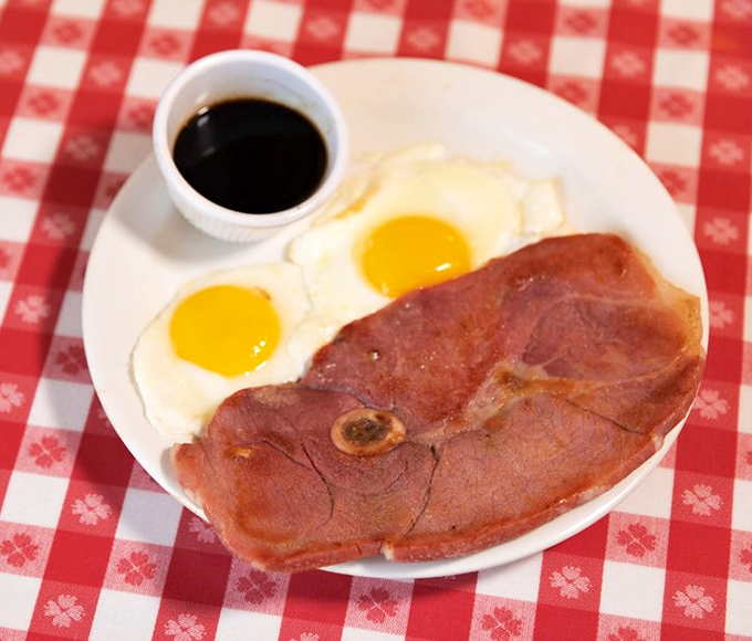 Country ham and eggs done right &ndash; that salty, smoky ham could convert even the staunchest breakfast skeptics.