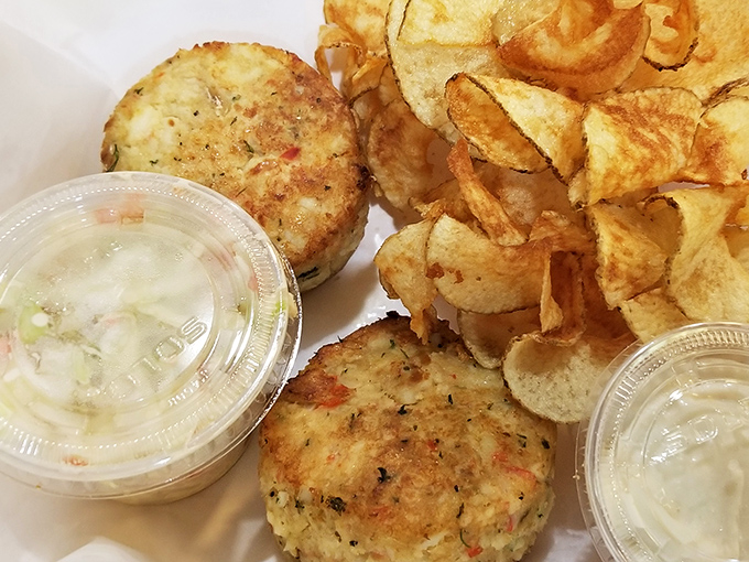 These golden-brown crab cakes aren't just appetizers&mdash;they're little discs of seafood joy that would make Maryland nervous about its crab cake supremacy.
