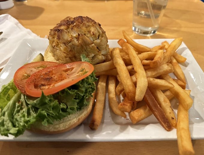 When a crab cake gets the sandwich treatment, everybody wins, especially your stomach and your soul.