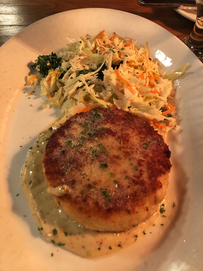 Not all crab cakes are created equal&mdash;this golden-crusted masterpiece with its delicate slaw sidekick proves some are born for greatness.