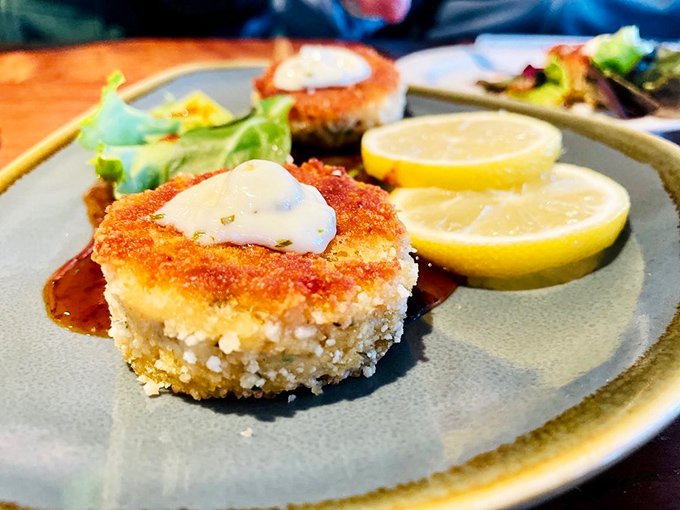 Golden-crusted crab cakes that are mostly crab, not cake. Served with lemon wedges that aren't just for show.