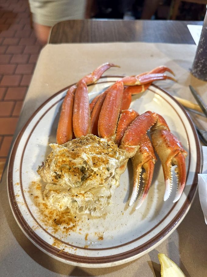 Snow crab legs and a dollop of heaven&mdash;the kind of simple, perfect seafood that makes you wonder why you ever eat anything else.