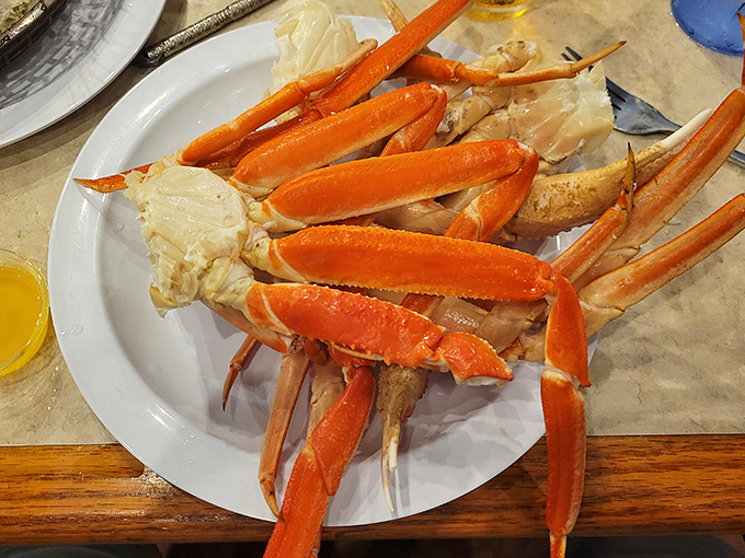 The crown jewels of the seafood kingdom. These crab legs aren't just food; they're a delicious puzzle that rewards your efforts with sweet, tender meat.