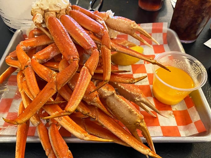 These snow crab legs aren't just food&mdash;they're an interactive experience that rewards patience with sweet, succulent meat. The butter dip is liquid gold.
