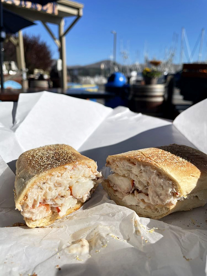 The sandwich that launched a thousand road trips. Dungeness crab piled high on toasted bread &ndash; worth every mile of the coastal drive.