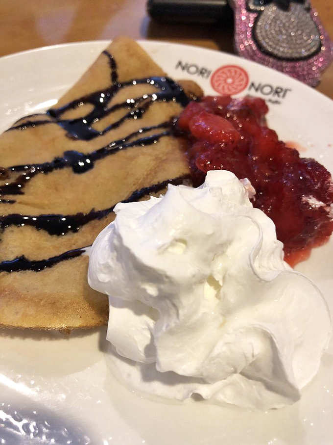 A dessert that says, "Yes, you're full, but I'm worth making room for." The whipped cream mountain beckons.