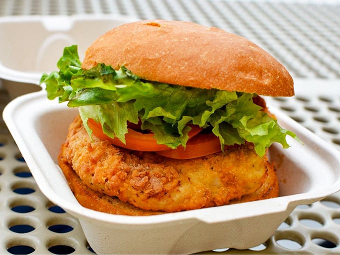 Fried chicken that's traveled the narrow path between crispy and juicy, arriving at a state of poultry perfection worth crossing roads for.