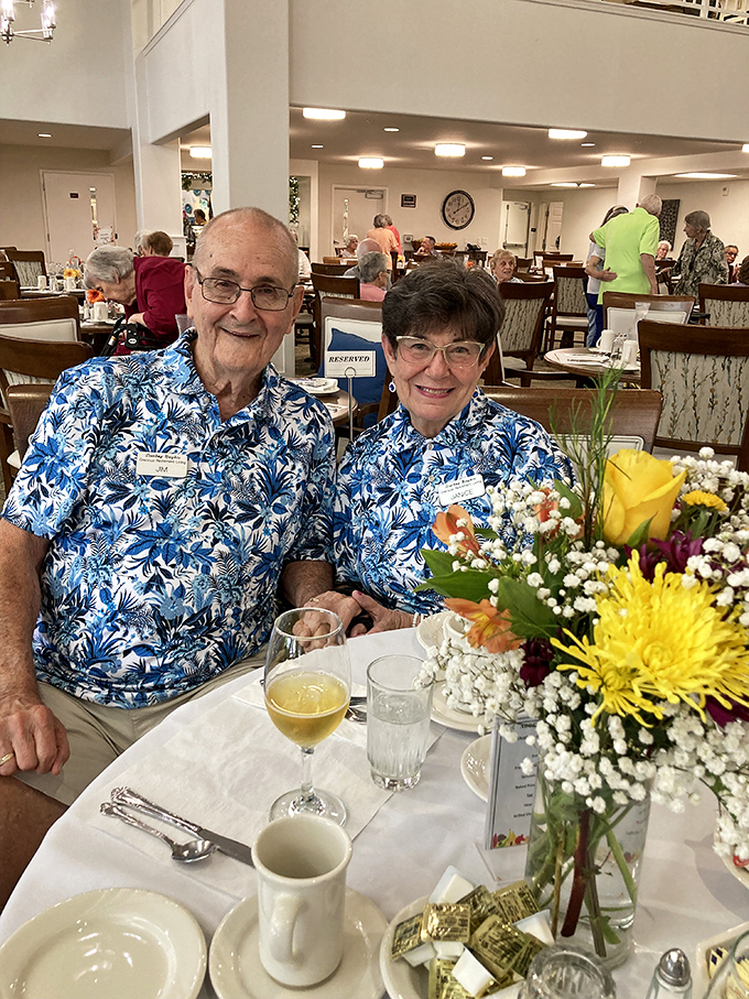 Matching outfits optional, good conversation guaranteed. The dining room transforms meals from necessity into social events worth dressing up for.