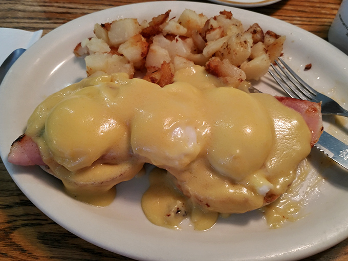 Eggs Benedict done right is like a good marriage&mdash;the hollandaise sauce and Canadian bacon in perfect harmony, no counseling needed.