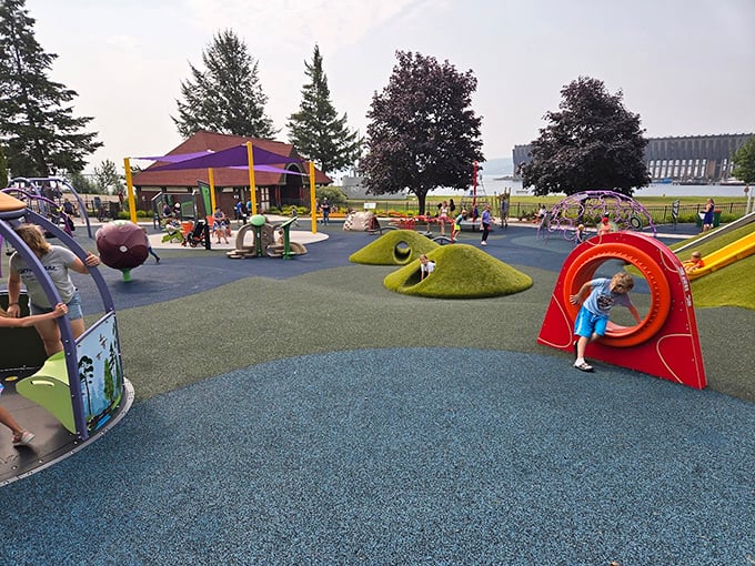 This whimsical playground proves Marquette knows how to have fun &ndash; even the sea monster seems happy to host climbing adventures for little explorers.