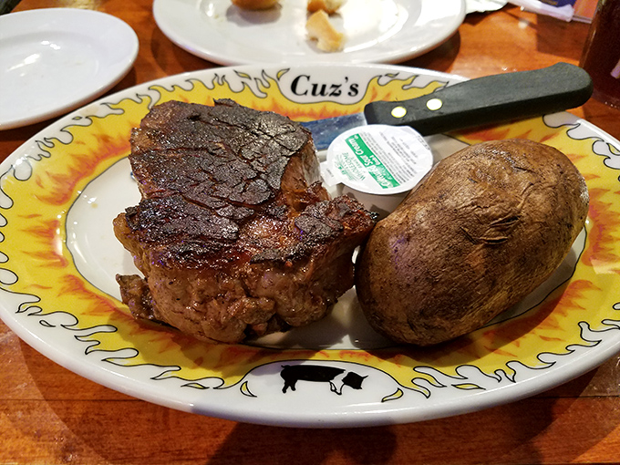 This filet mignon with its baked potato sidekick has convinced more vegetarians to "take a day off" than any other dish in Virginia.
