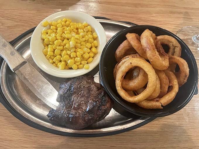 Steak, onion rings, and corn &ndash; the holy trinity of Midwestern comfort that makes fancy big-city dining seem unnecessarily complicated.
