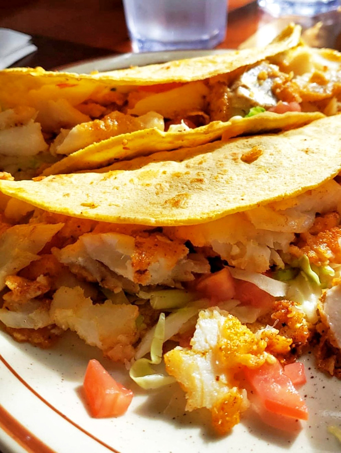 Fish tacos that make you question why you ever eat anything else. That perfect golden crunch against fresh veggies creates the textural tango your taste buds crave.