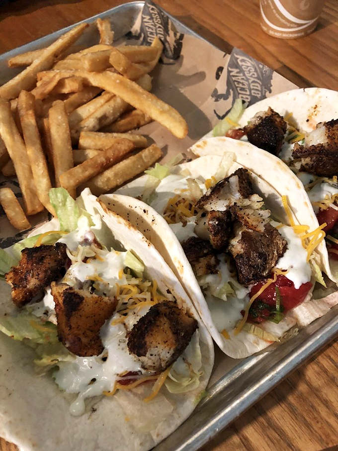 Fish tacos that prove Maryland knows how to party with seafood beyond just crab cakes.