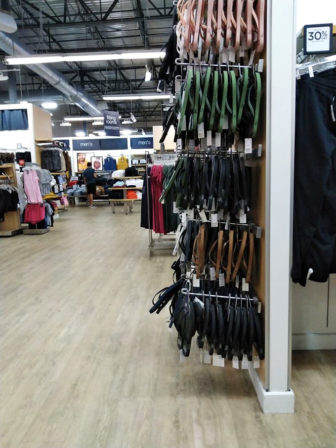 The belt display resembles a colorful abacus of fashion possibilities&mdash;each one calculating how many outfits you can accessorize.