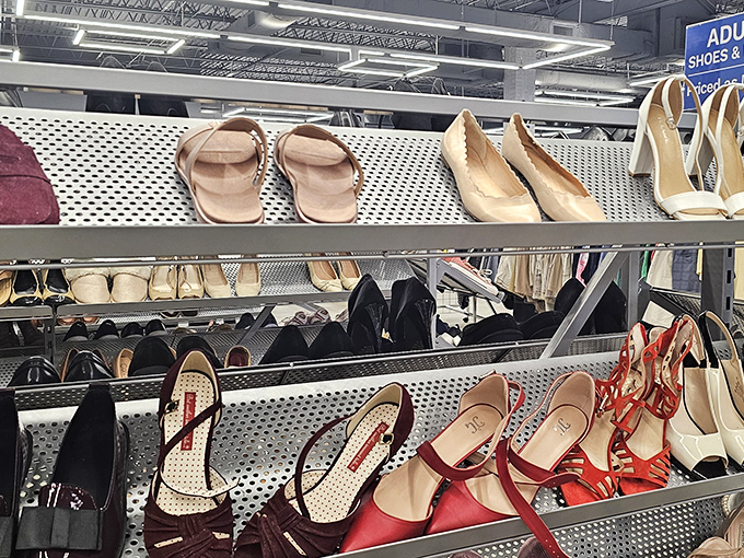 A shoe lover's paradise where heels, flats, and everything in between wait patiently for their Cinderella moment. Glass slippers not guaranteed.