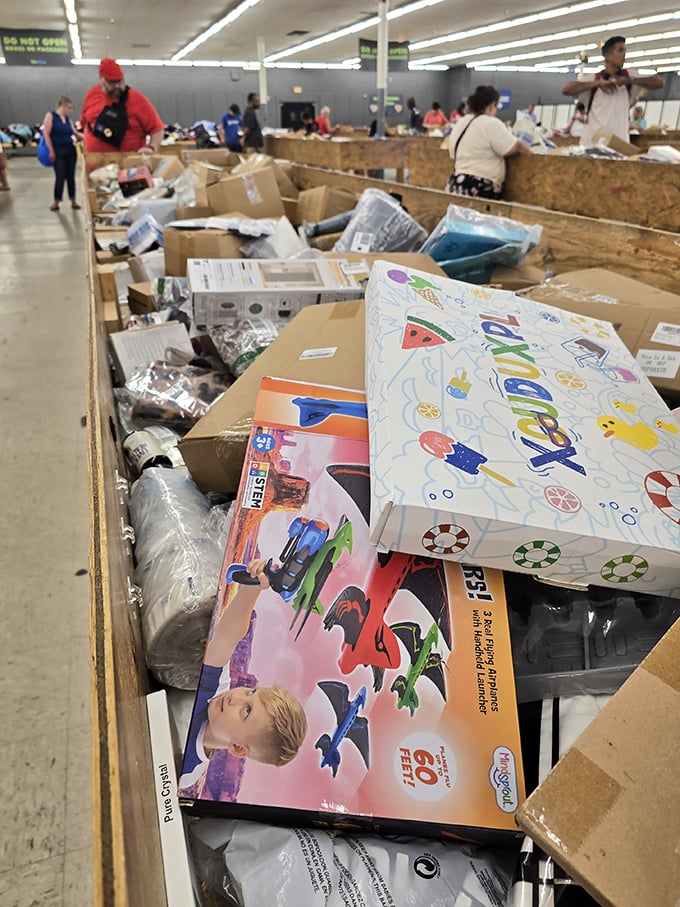 Today's toy aisle treasures become tomorrow's playroom favorites. That remote-control car might have taken a detour on its way to the mall, landing here at a fraction of the price.