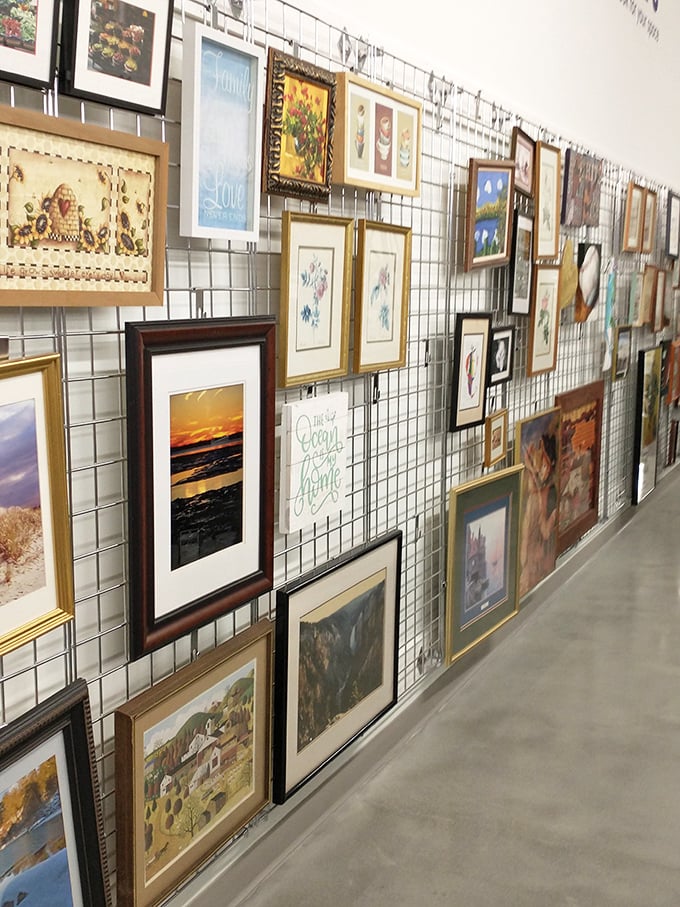 Wall art gallery that transforms "I can't afford to decorate" into "I'm going for an eclectic aesthetic"&mdash;all for less than dinner for two.